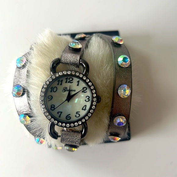 Jewelry | Geneva Wraparound Multi Colored Crystals Line Wrist Band ...